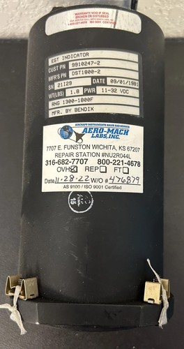 Cessna Twin Engine EGT Indicator - P/N DST 1800-2, 9910247-2 (As ...