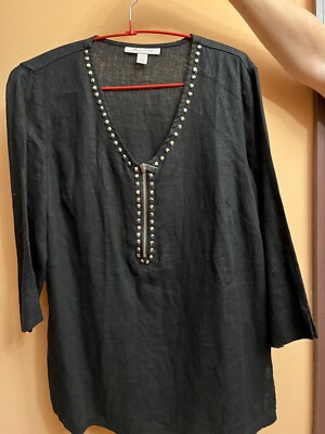 Women Linen Blouse JM Collection SIZE 8 | eBay