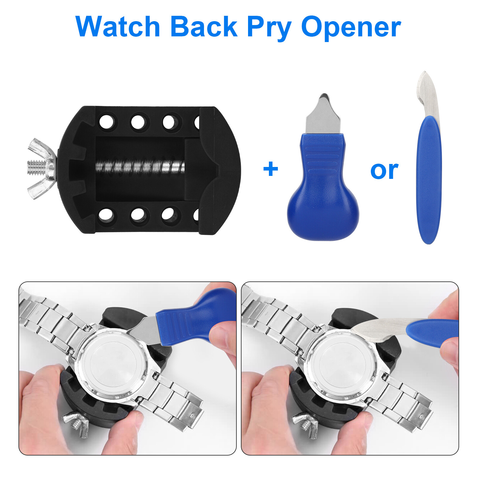 Adjustable Watch Back Case Opener Remover Battery Replacement Repair 12 ...