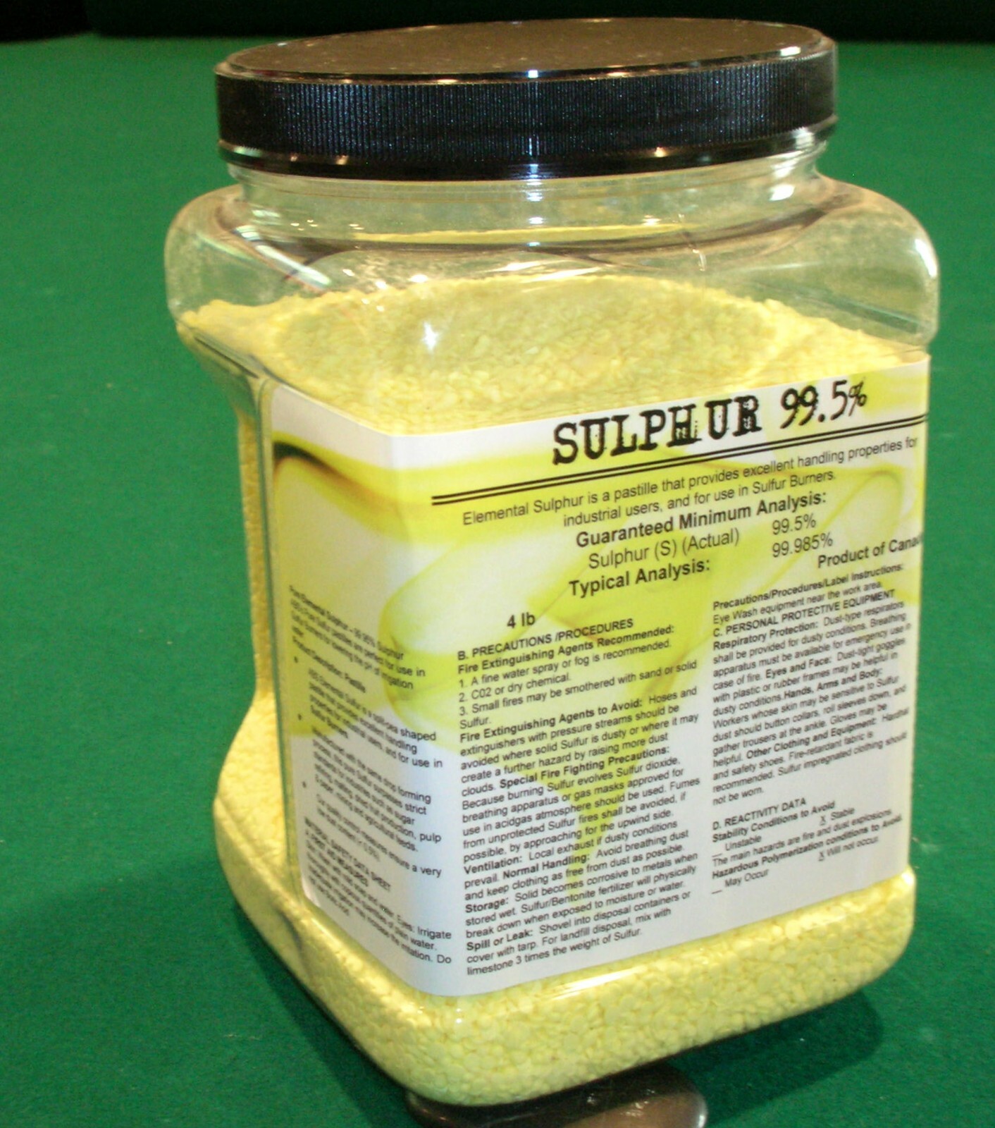Sulfur 99.9% Pure – Granular (Burning Sulfur) | eBay