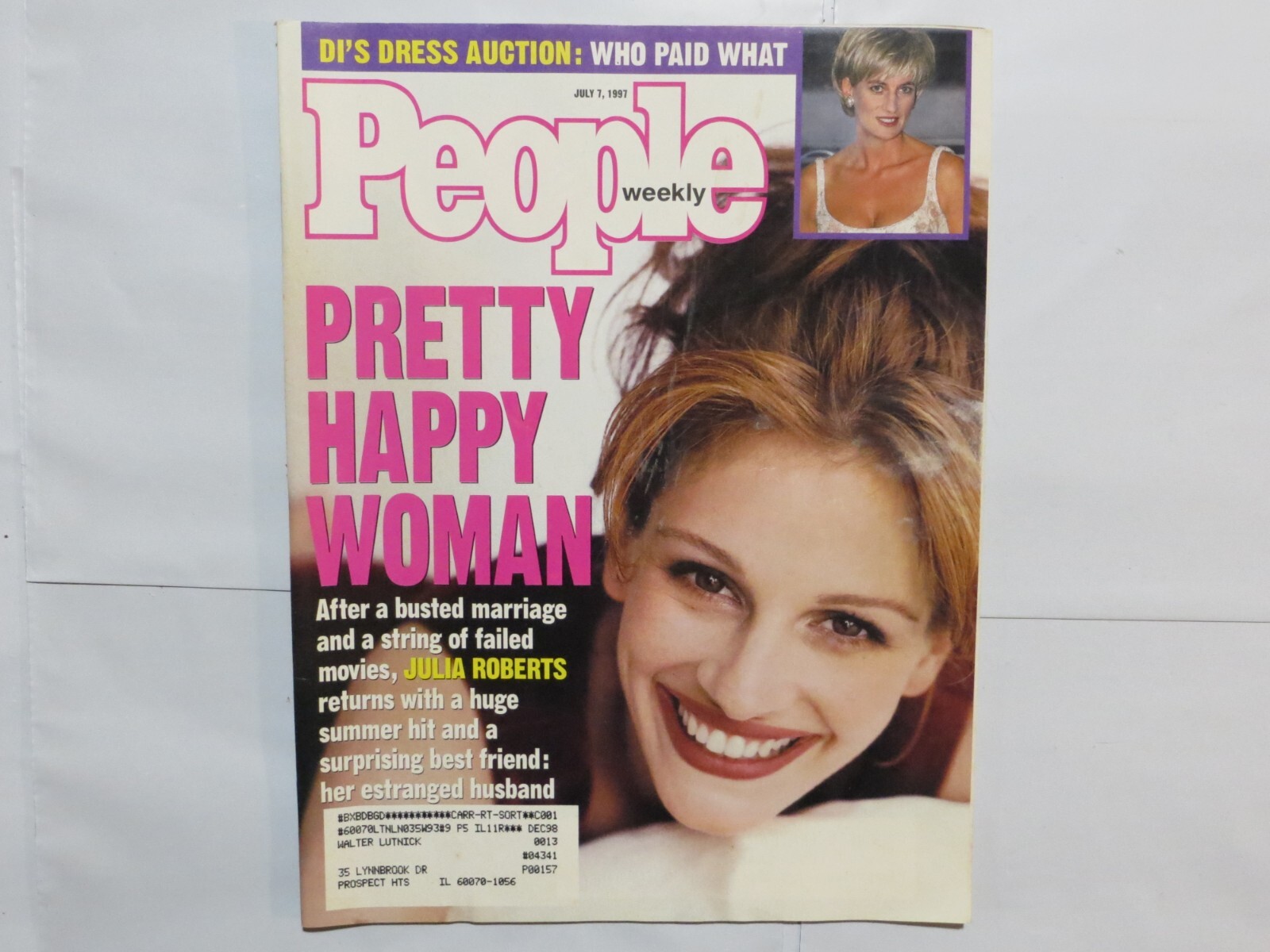 People Magazine - July 7, 1997 - Julia Roberts - Princess Di's Dress ...