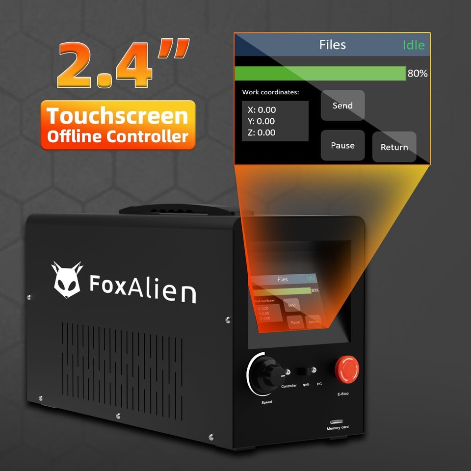 FoxAlien CNC Router Machine XE-PRO with Ball Screws, 400W Spindle 3 ...