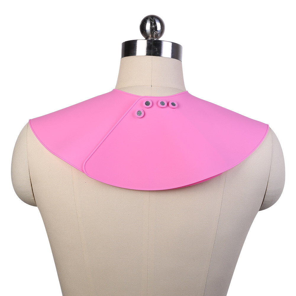 Haircut Shawl Neck Cape Silicone Neck Shield for Hair Coloring (Pink ...