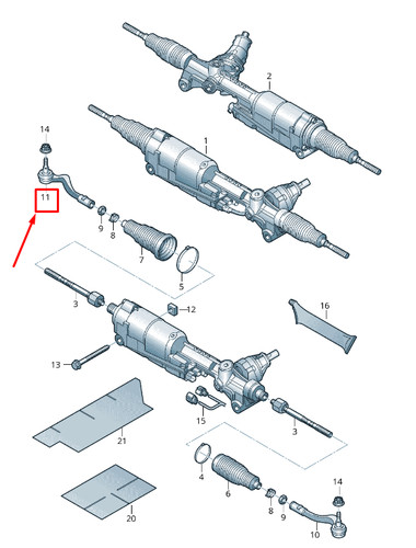 NEW AUDI Q7 4M RIGHT STEERING TIE ROD END 4M0423812D ORIGINAL | eBay
