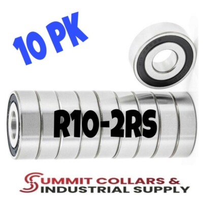 R10-2RS C3 EMQ Premium Sealed Ball Bearing, 5/8"x1-3/8"x0.3438" R10rs ...