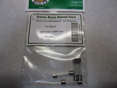 CENTRAL BOILER FUSE 3-A 5PK P/N 4501, WOOD BOILERS | eBay