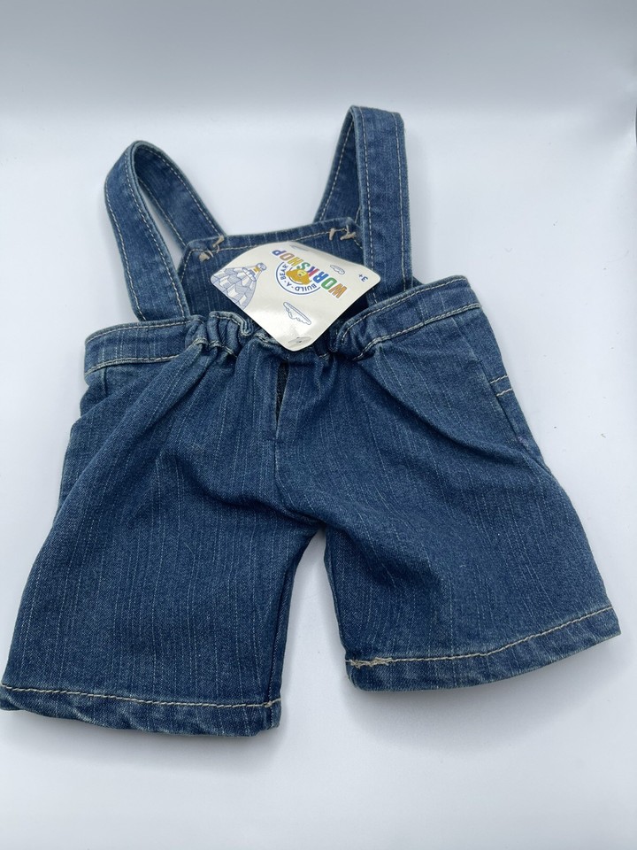 Build A Bear Bunny Rabbit Tan Pink Plush 15” Overalls Stuffed Easter ...