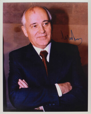 MIKHAIL GORBACHEV Signed Photograph Russian / Soviet Political Leader ...