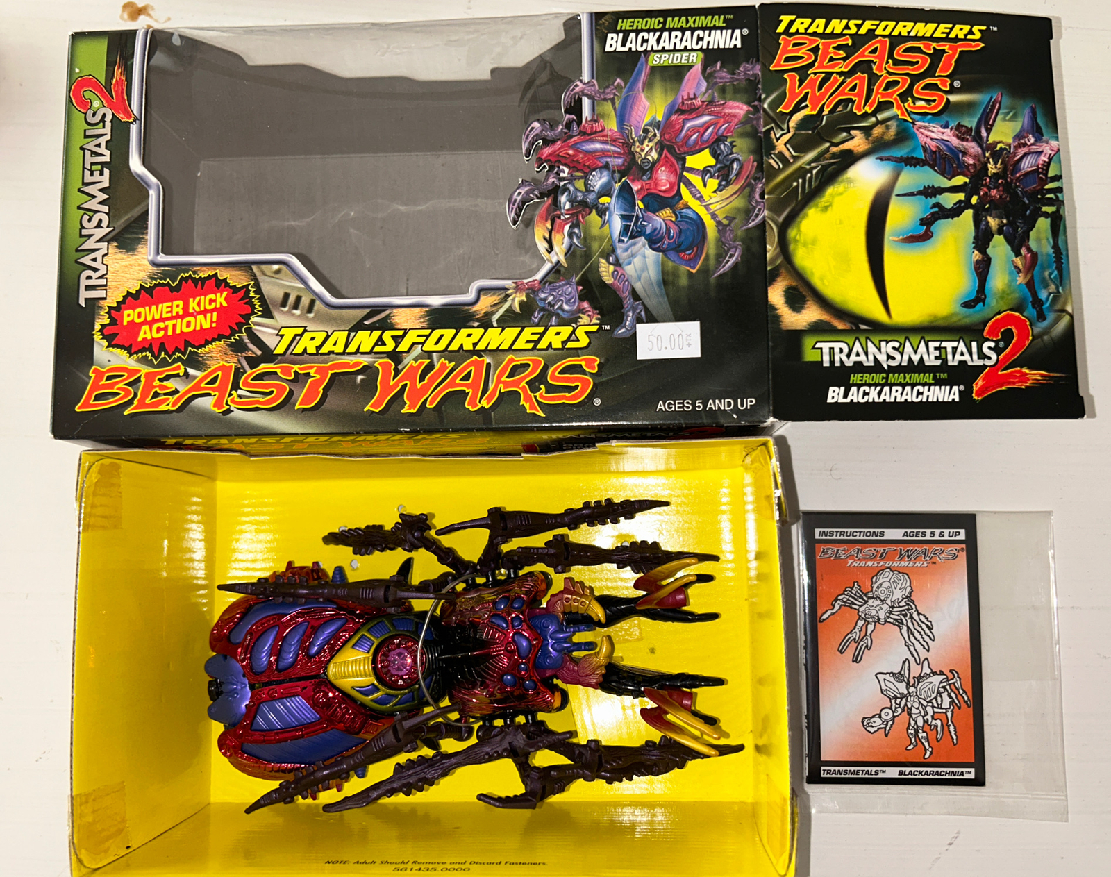 Hasbro 80448 Transformers Beast Wars Transmetals 2 Blackarachnia Spider ...