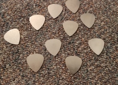 Stainless Steel Guitar Picks Lot of 10 .30 mm Thin Electric Free ...
