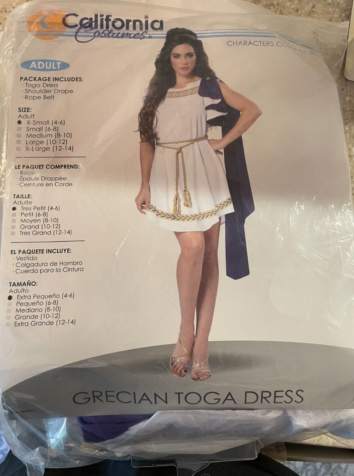 California Costume Grecian Toga Adult Women Greek/Rom… - Gem
