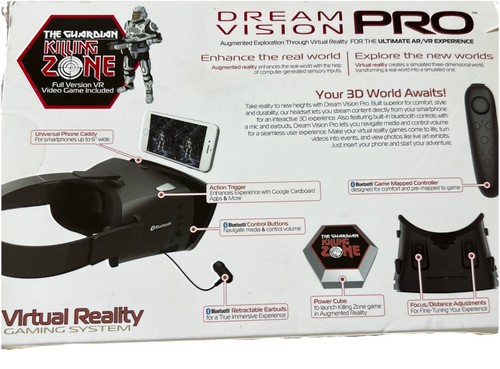 TZUMI DREAM VISION PRO VIRTUAL SMARTPHONE HEADSET 4872 B WITH REMOTE ...