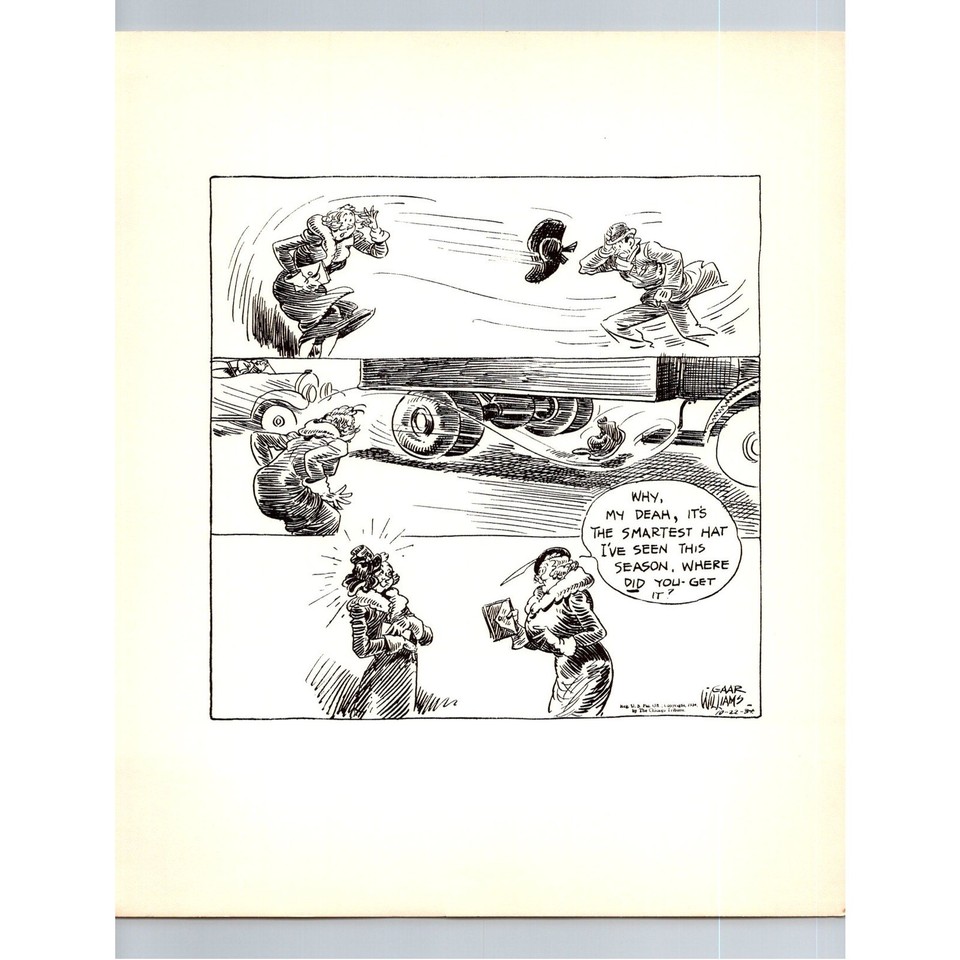 It's The Smartest Hat I've Seen Vintage Gaar Williams Cartoon Print ...