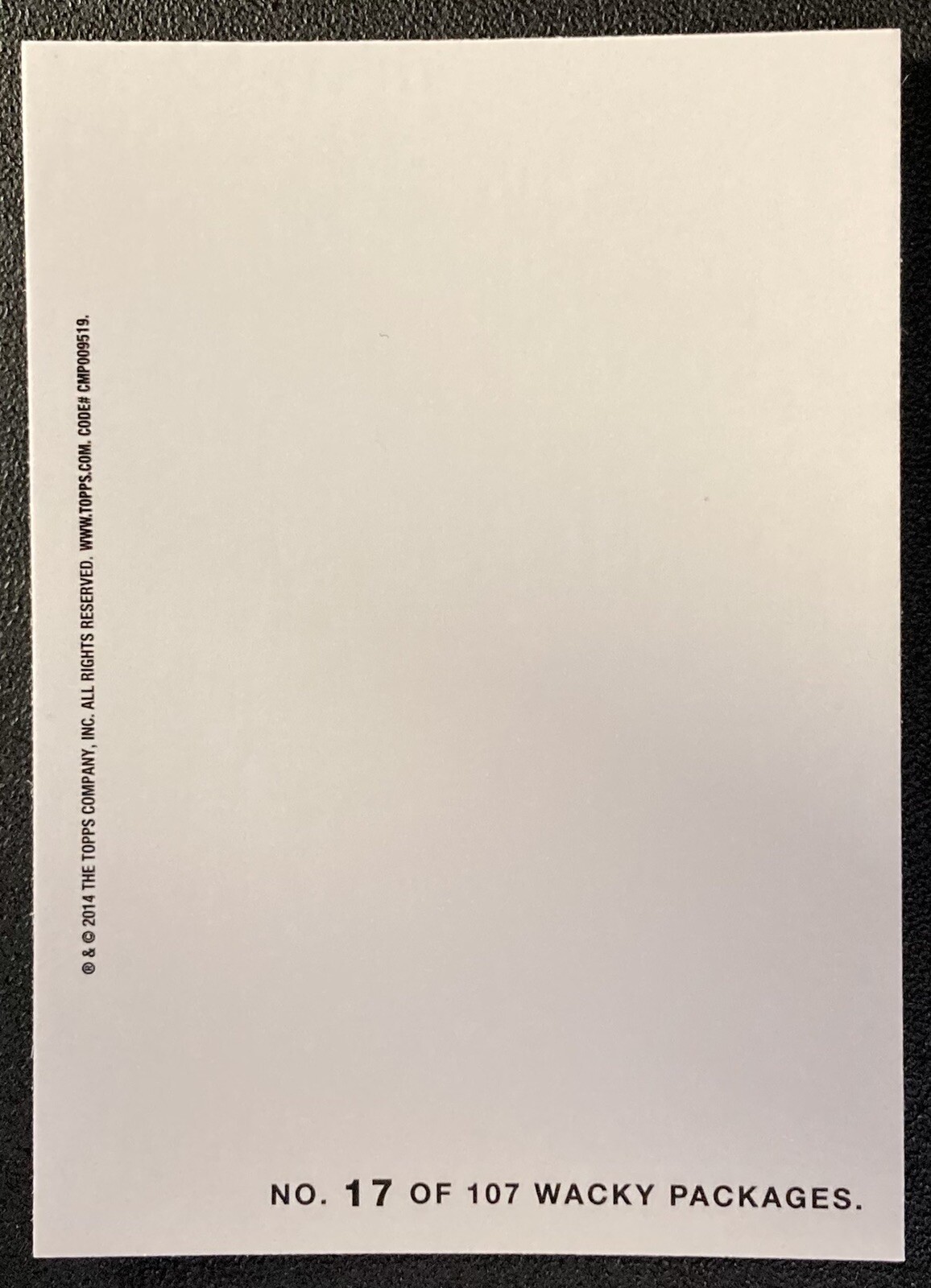 2014 Wacky Packages Chrome Series 1 — #17 of 107 “WEAKIES” Cereal card ...