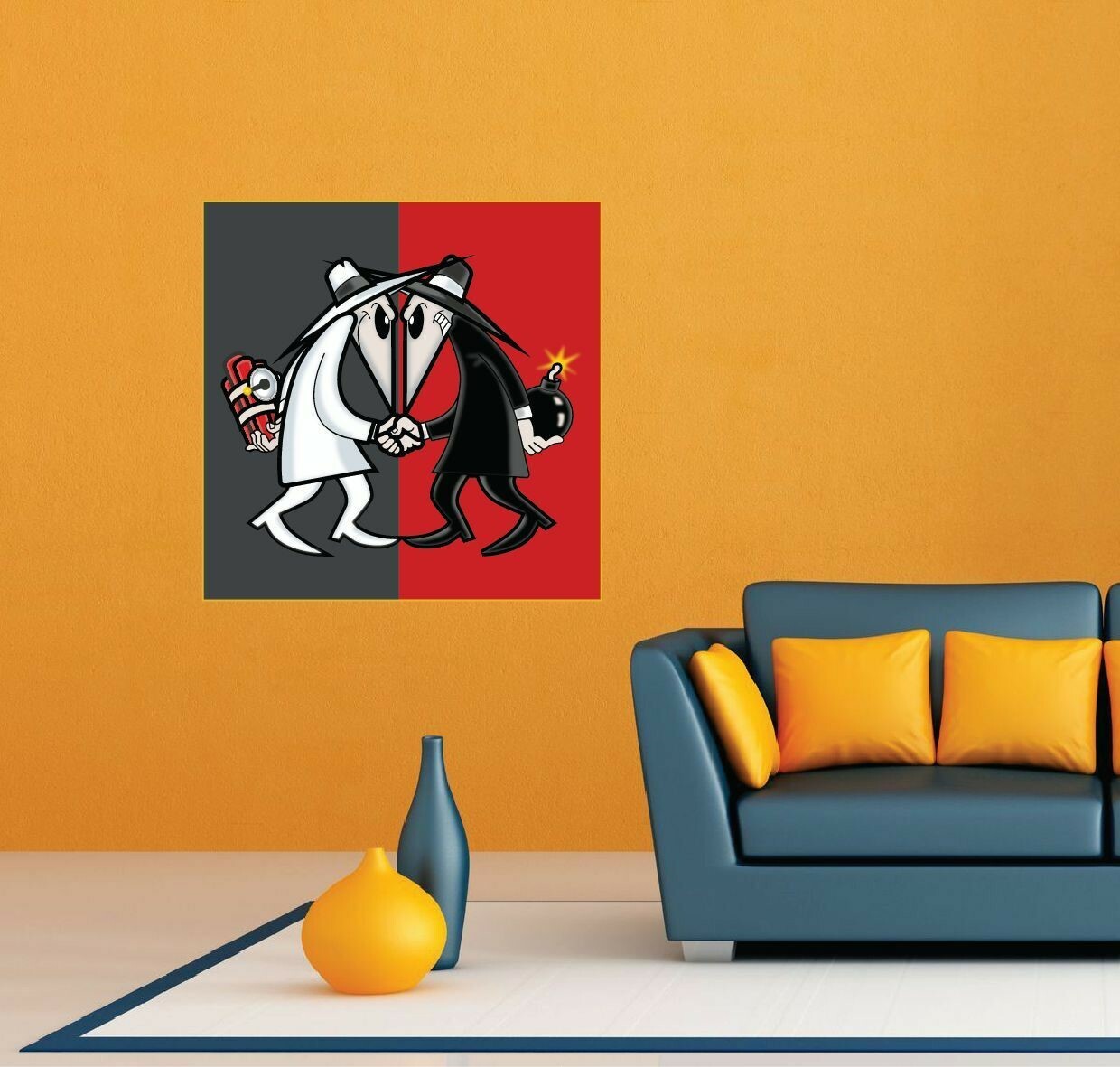 Spy vs. Spy KGB CIA Room Wall Garage Decor Sticker Decal 22"X22 ...