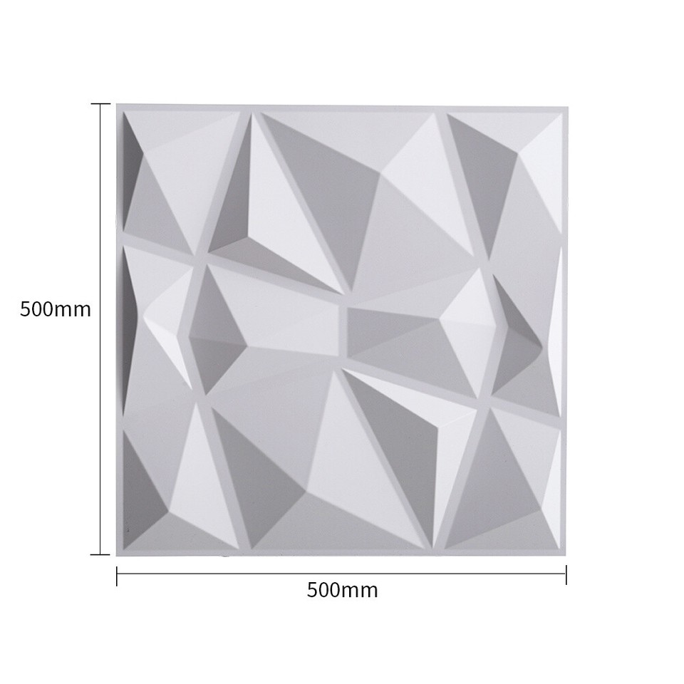 12/24x White 3D Embossed Wall Panels Ceiling Background Wall PVC ...