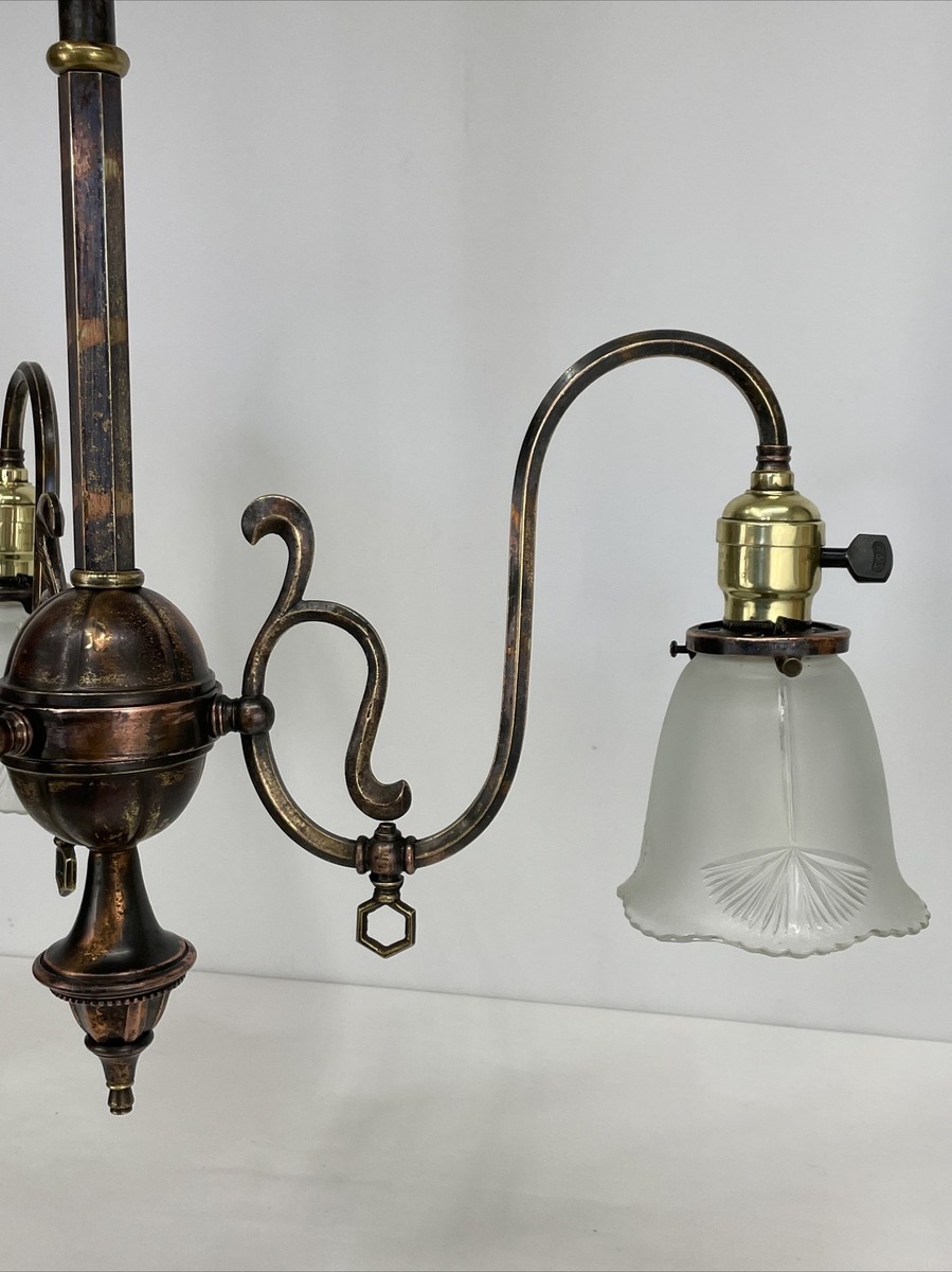 Folding Victorian Gas Lighting Fixtures