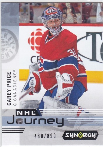 19/20 SYNERGY..CAREY PRICE..NHL JOURNEY../899..CARD # NP-7..CANADIENS ...