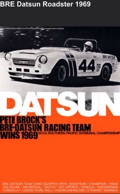 BRE Datsun Racing Team Wins 1969 Brock Racing /Car Poster! Own It ...