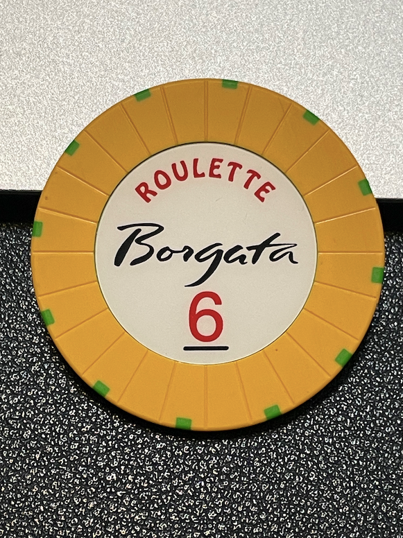 BORGATA ROULETTE #6 CASINO CHIP POKER CHIP ATLANTIC CITY GAMBLING | eBay