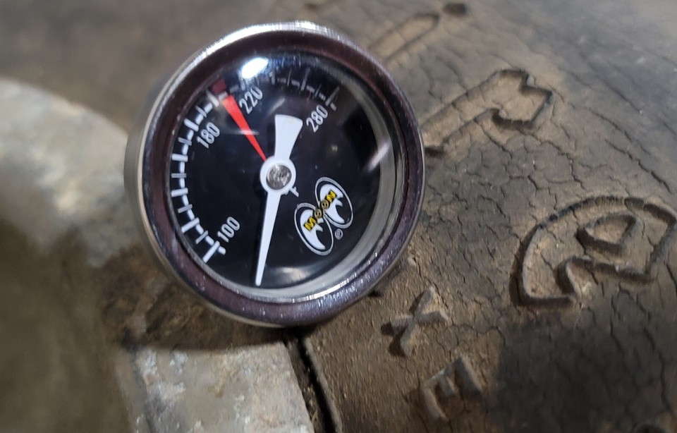 MOONeyes Direct fit TEMPERATURE GAUGE Dry DRAG RACING Hot Rod MOON vtg ...