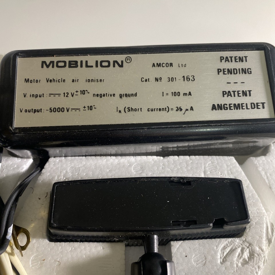 Rare VTG Amcor Ionizer Air Cleaner Automobile Car Israel Mobilion ...