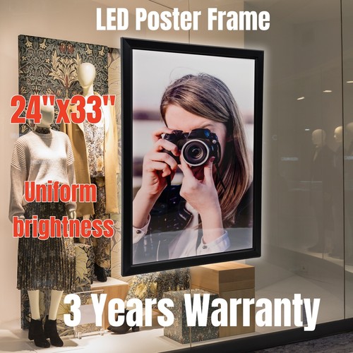 NEW 24X33In LED Light Box Movie Poster Display A1 33x24" Advertising ...