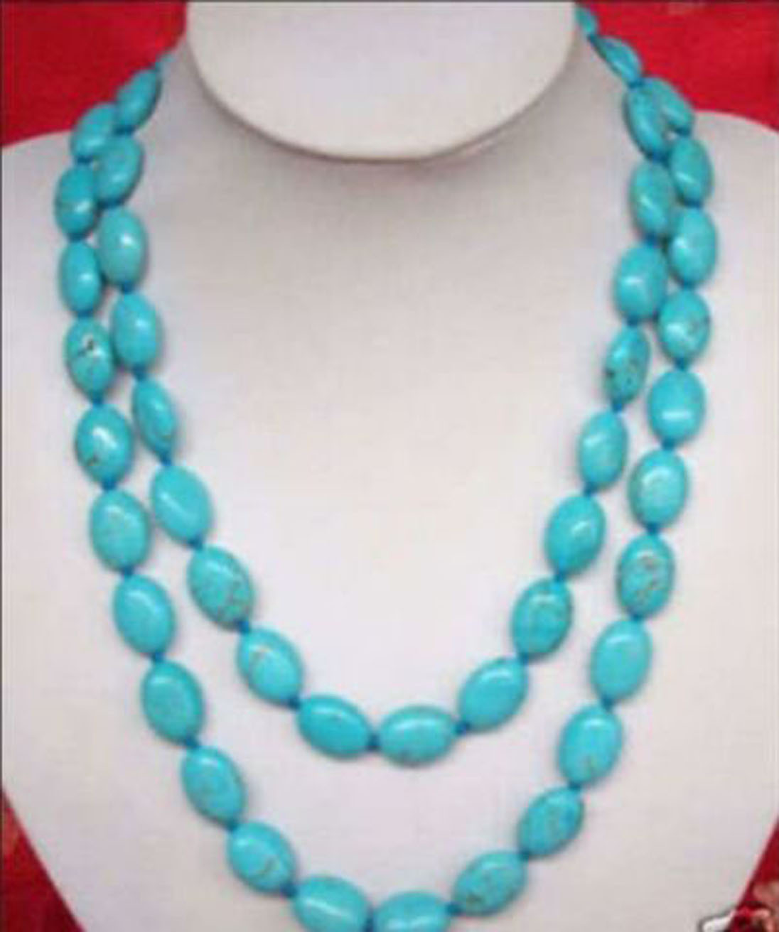 Natural 13x18mm Blue Turquoise Turkey Oval Gemstone Beads Jewelry ...