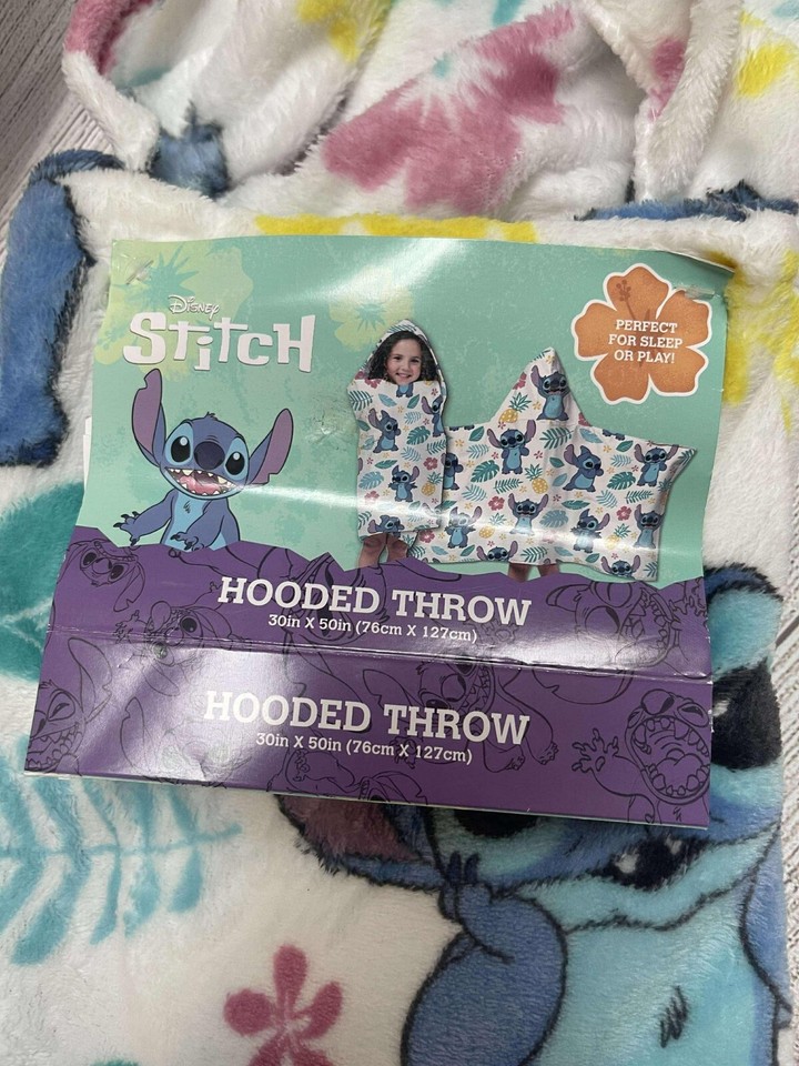 Disney Stitch Kids Hooded Throw 30inX50in | eBay