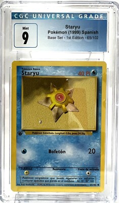 Pokémon Staryu 1999 Spanish Base Set 1st Edition 65/102 Graded CGC 9 ...