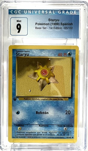 Pokémon Staryu 1999 Spanish Base Set 1st Edition 65/102 Graded CGC 9 ...