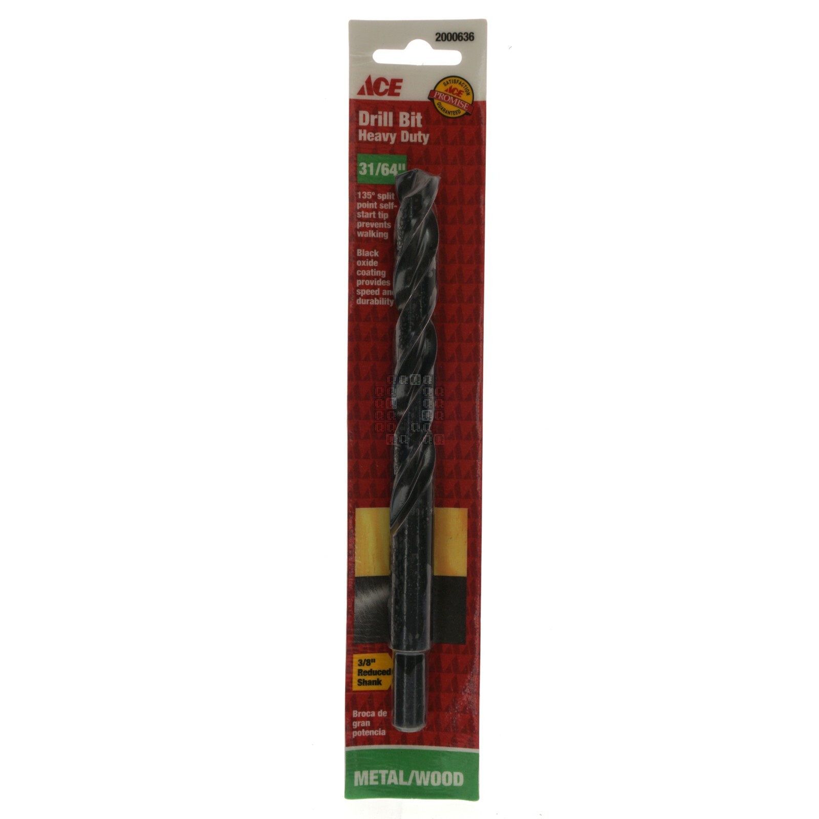 ACE Hardware 2000636 31/64" Black Oxide Drill Bit, 135° Split Point, 3/ ...
