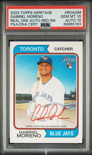 2023 Topps Heritage Gabriel Moreno Real One Red Ink Auto RC - PSA 10 ...