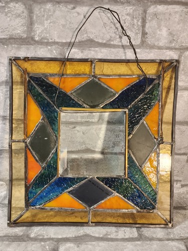 Retro Leaded Slate Glass Handmade Picture Frame | eBay