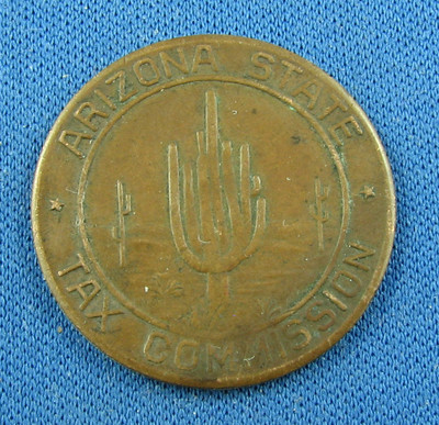 Arizona state tax token to make change 5 correct tax payment circulated ...