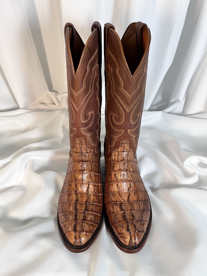 NEW - Brown Cayman Alligator Boots - Lucchese Bootmaker N1151R 3 Size ...