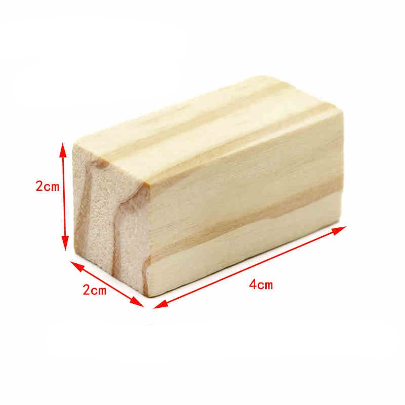 Square Larch Wood Blocks for DIY Models Natural Wood Grain Craft ...