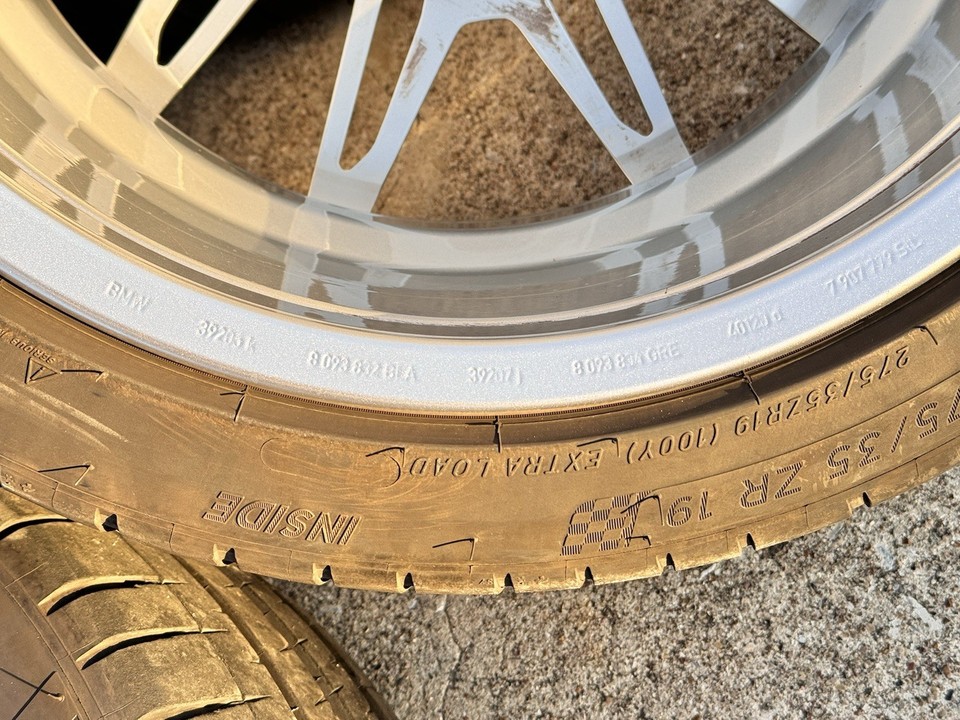 4x BMW M2 M3 M4 RIMS WHEELS 825M 825 M TIRES TPMS Silver G80 BMW OEM ...