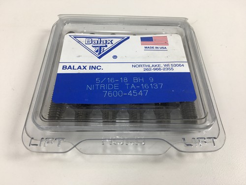 Balax 5/16-18 BH 9 Bottom Thredfloer Thread Forming Taps-Nitride Finish ...