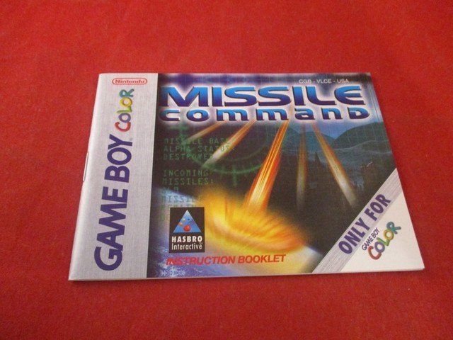 Missile Command Nintendo Game Boy Color Instruction Booklet ONLY | eBay