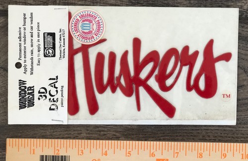 Nebraska Huskers Red 7" 3D Exterior Window Decal | eBay