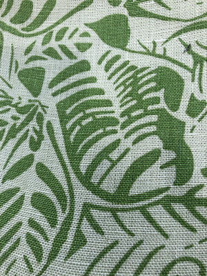 100% LINEN GREEN LEAF FABRIC 58" WIDE BY THE YARD BEAUTIFUL LUXURY | eBay