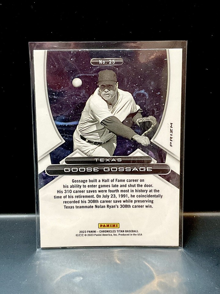 2023 Panini Chronicles Titan Hyper Prizm Goose Gossage #25 - Texas ...