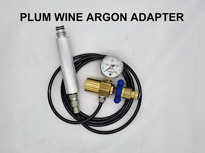 Argon Wine Adapter® w/ Regulator and 5 ft hose for use with PLUM WINE ...
