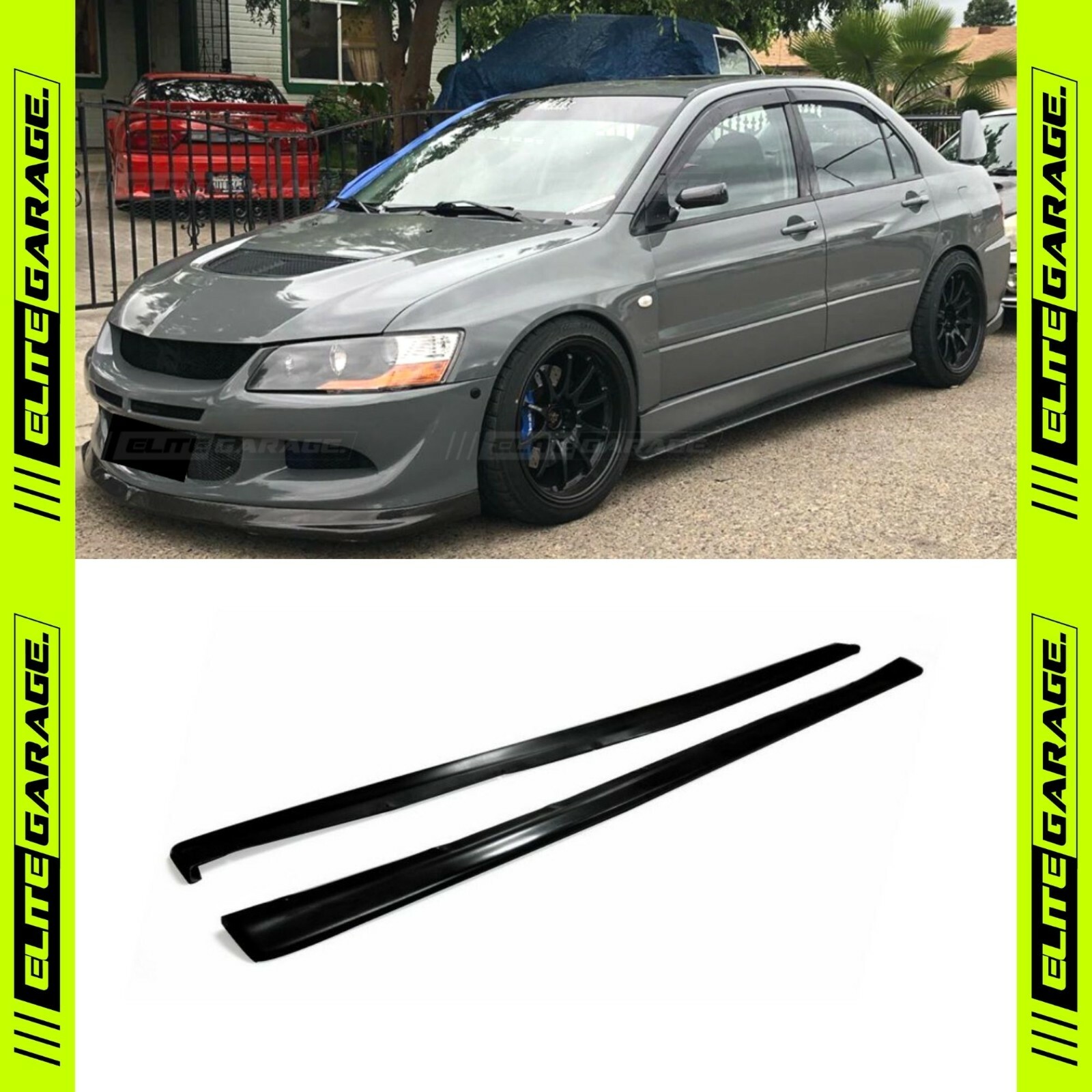 Fits Mitsubishi Lancer EVO 7 8 9 MR DAMD Side Skirts Lip & Rear ...