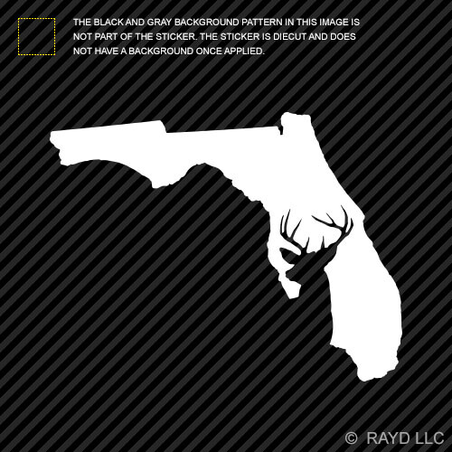 (2x) Florida Deer State Sticker Premium Vinyl buck hunt hunting rifle ...