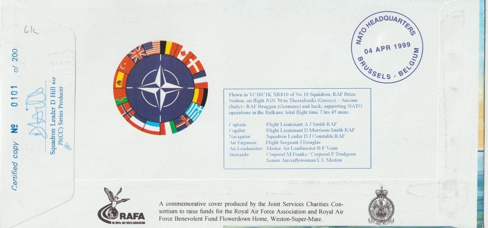 Signed, NATO 50th Anniversary Limited Ed. FDC Signed by Admiral Sir ...