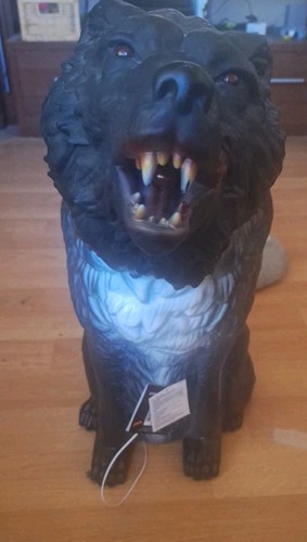 Halloween Animatronic Zombie Dog Prop Wolf Black Howling Life Size ...