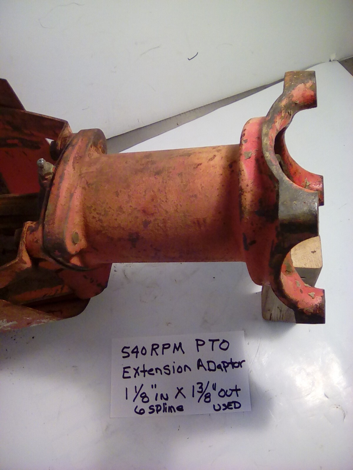 540 RPM PTO 6 SPLINE EXTENSION ADAPTOR. 1.125” SHAFT INPUT SIZE X 1.38 ...