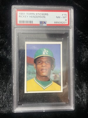 1981 Topps Stickers Ricky Henderson #15 PSA 8 | eBay